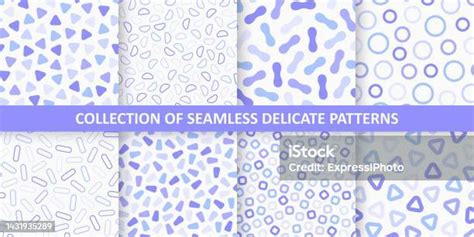 벡터 원활한 다채로운 트렌디 패턴의 컬렉션 섬세한 디자인 기하학적 모양의 간단한 섬유 인쇄물 반복 가능한 모자이크 질감 특이한 배경 가리기에 대한 스톡 벡터 아트 및 기타