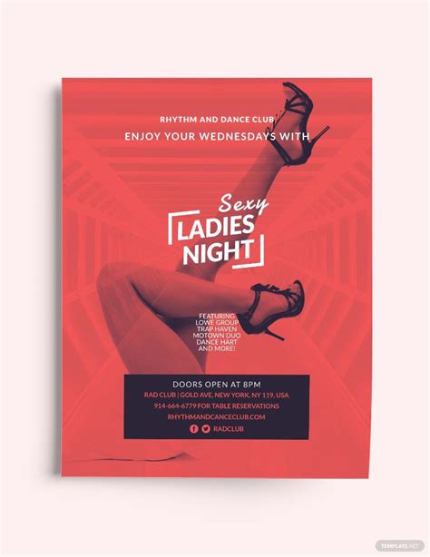 Sexy Night Party Flyer Template In Pages Indesign Word Illustrator