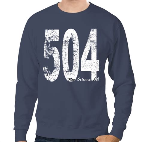 Vintage New Orleans Area Code 504 Sweatshirts Sold By Divya Gupta Sku
