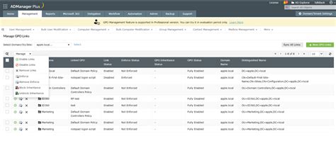 Add Remove GPO Links