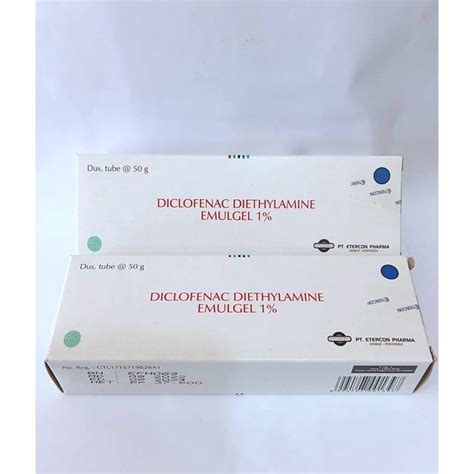 Jual Diclofenac Diethylamine Etercon 1 Gel 50g Per Tube Shopee