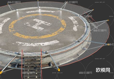 现代圆形停机坪3d模型下载 Id11968078 3dmax免费模型 欧模网