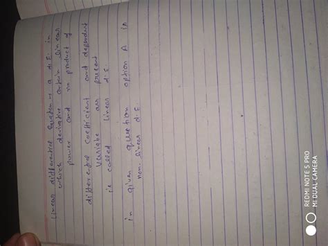 Which Are Of The Following Is Non Linear Differential Equation Begin