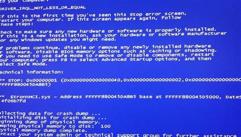 máy tính bị crash dump là tình trạng như thế nào