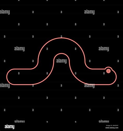 Neon Creeping Worm Earthworm Crawling Invertebrate Creep Creature Red Neon Creeping Worm Earthworm Crawling Invertebrate Creep Creature Red