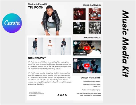 Electronic Press Kit Media Kit Template For Musicians Press Kit For