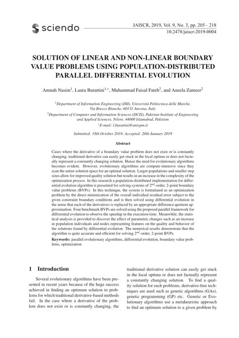 Pdf Solution Of Linear And Non Linear Boundary Value Problems Using