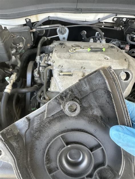 Failing Timing Belt Narrow And Frayedfoam 2008 Rhondaridgeline