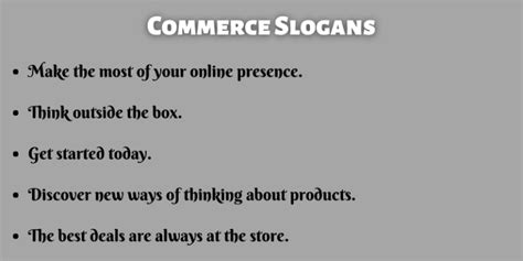 400 Best Commerce Slogans That You Will Like