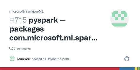 Pyspark Packages Commicrosoftmlsparkmmlspark211100 Rc1 · Issue 715 · Microsoft