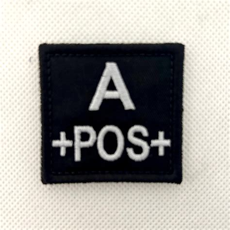 Patch Quadrado Grupo Sanguíneo Trincheira Militar