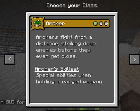 Rpg Series Class Selection Minecraft Data Pack