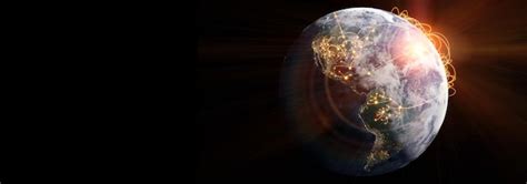 Premium Photo Globalization And Communication Concept Earth And Luminous Rays 3d Rendering