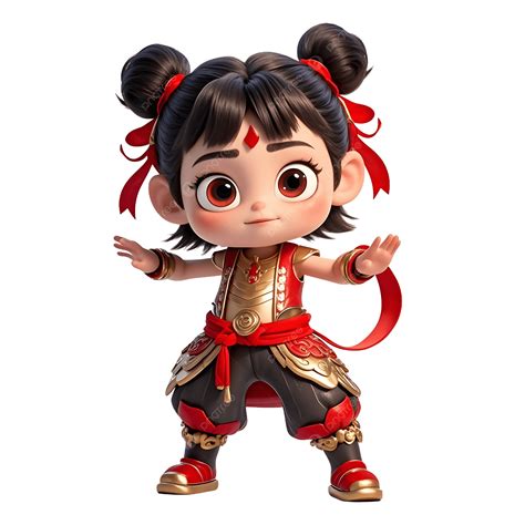 Nezha God Legend Personaje Linda Imagen De Dibujos Animados En 3d Png