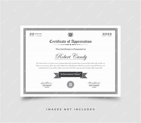 Premium Vector Vector Certificate Template
