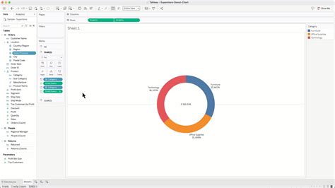 Tutorial Tableau Creating Donut Charts