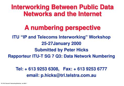 Ppt Interworking Between Public Data Networks And The Internet A