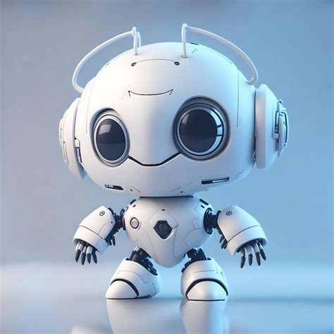 Premium Ai Image A Small Robot With Headphones On It Generative Ai