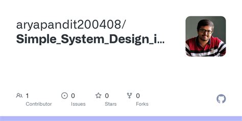 Github Aryapandit200408simplesystemdesigninverilog