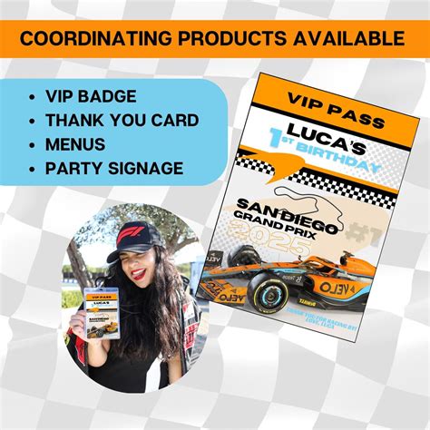Custom Mclaren Formula 1 Vip Pass Digital Download Etsy