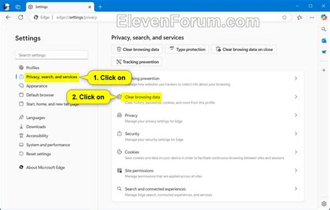 Enable Or Disable Clear Browsing Data On Close In Microsoft Edge Windows 11 Forum