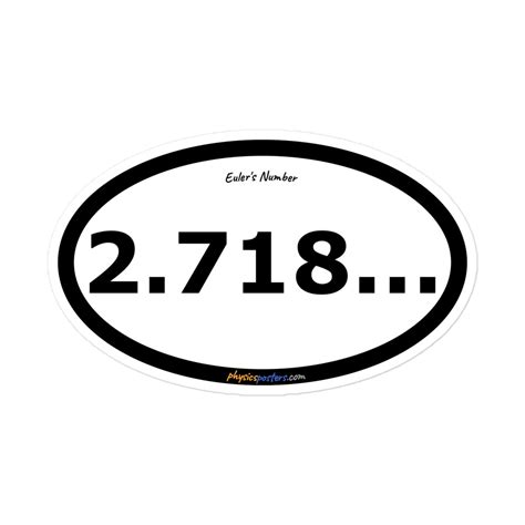 Euler S Number Oval Sticker Physics Posters
