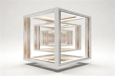 Premium Vector Abstract White 3d Cube With Shadow 3d Render