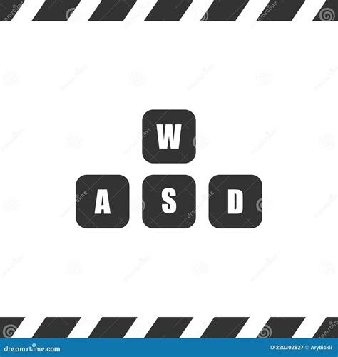 Wasd Keys Game Control Keyboard Buttons Stock Vector Illustration Of Outline Entertainment