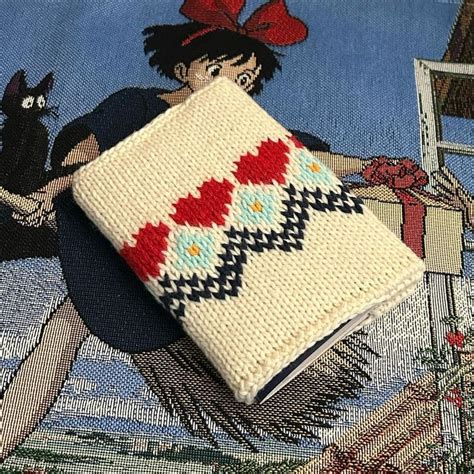이브 On Instagram ☃️ 저번에 만든 여권케이스 가지구 갑니다 삿포로로 ️ 〰️패턴 출처 핀터레스트 뜨개 뜨개질 대바늘