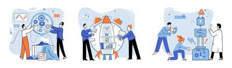 문제를 해결하는 팀 사람들 장면과 함께하는 포커스 그룹 개념 마케터 팀은 마케팅 조사에 대해 논의하고 수행합니다 3차원 형태에