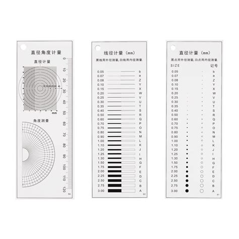 Uxcell High Precision Sec Size Estimation Chart 120mm For Diameter And