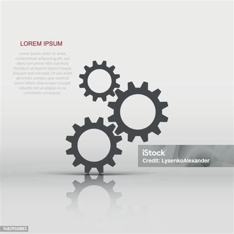 만화 스타일의 기어 아이콘입니다 기어 휠 그림 픽토그램입니다 톱니바퀴 사업 개념 기어 기계 부분에 대한 스톡 벡터 아트 및 기타