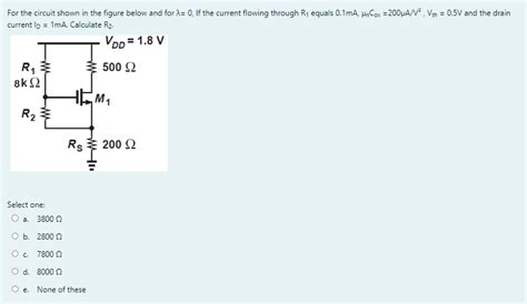 Solved For The Circuit Shown In The Figure Below And For Chegg