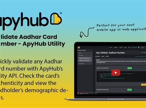 Aadhar Number Validation API - ApyHub - ApyHub