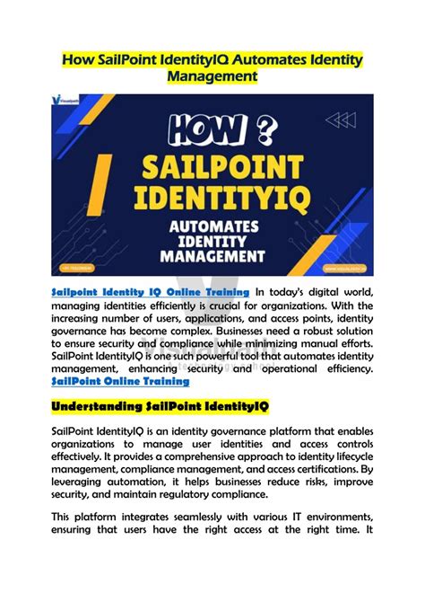 PPT Best Sailpoint Identity IQ Online Training Visualpath PowerPoint Presentation ID