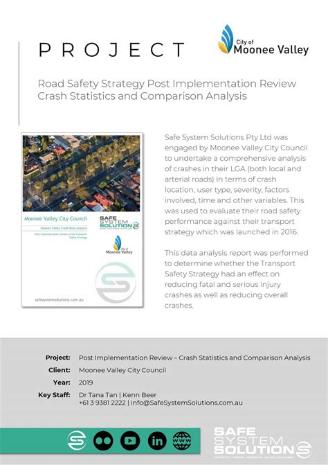 Road Safety Strategy Post Implementation Review Crash Statistics And Comparison Analysis Safe
