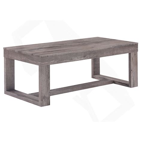 Gracie Oaks Coffee Table Rustic Brown Gray Tan Finish Living Room