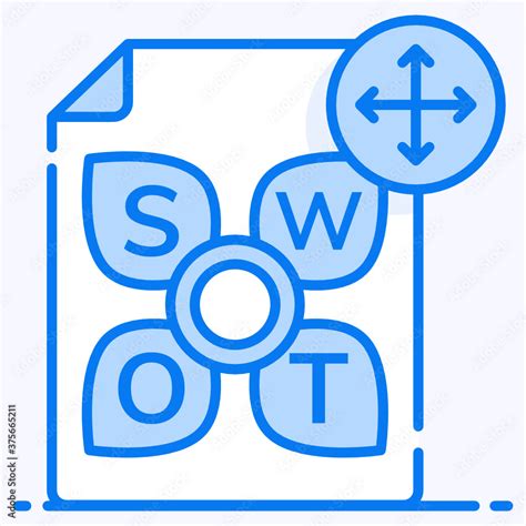 Sectional Graph With Direction Arrows Conceptualizing Swot Analysis