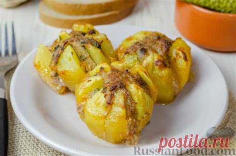 Рецепт Картошка с мясным фаршем и плавленым сыром в духовке на Russianfoo Мясные рецепты