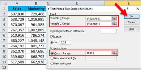 T TEST In Excel Formula Examples How To Use T TEST Function