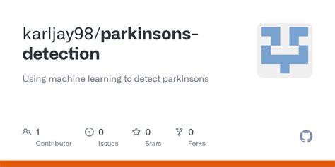 Github Karljay Parkinsons Detection Using Machine Learning To Detect Parkinsons