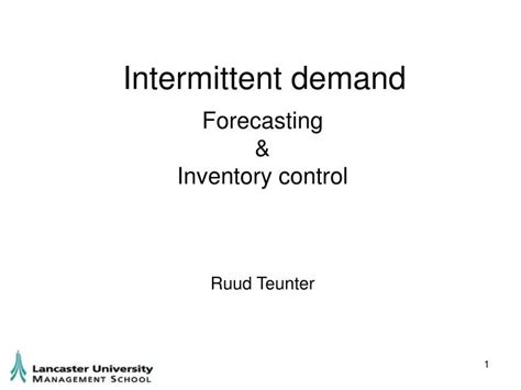 Ppt Intermittent Demand Powerpoint Presentation Free Download Id
