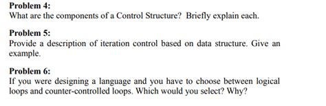 Problem 4 What Are The Components Of A Control