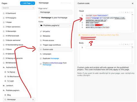why is this script in the header failing ask us anything weweb