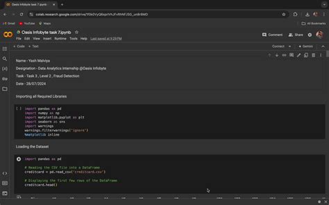 Yash Malviya On Linkedin Oasisinfobyte Frauddetection