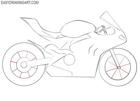 How To Draw A Motorcycle Easy Drawing Art