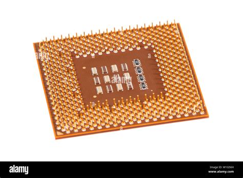 Close Up View Of A Computer Cpu Central Processing Unit Chip Stock Photo Alamy