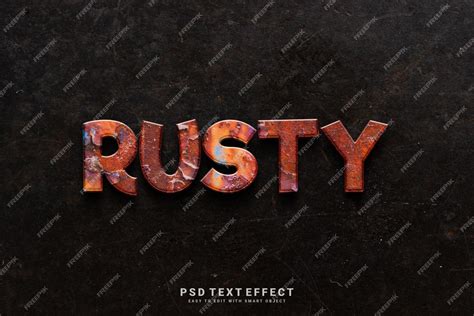 Premium Psd Rusty Text Effect Premium Psd Rusty Text Effect