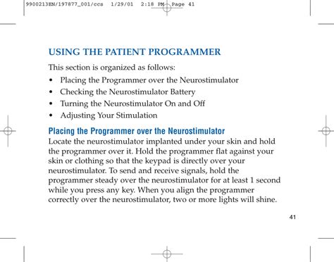 Medtronic 7434a Patient Programmer User Manual Manual