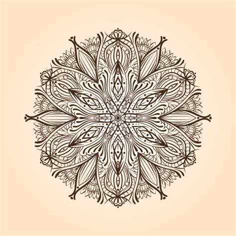 Radial Geometric Floral Pattern Royalty Free Vector Image